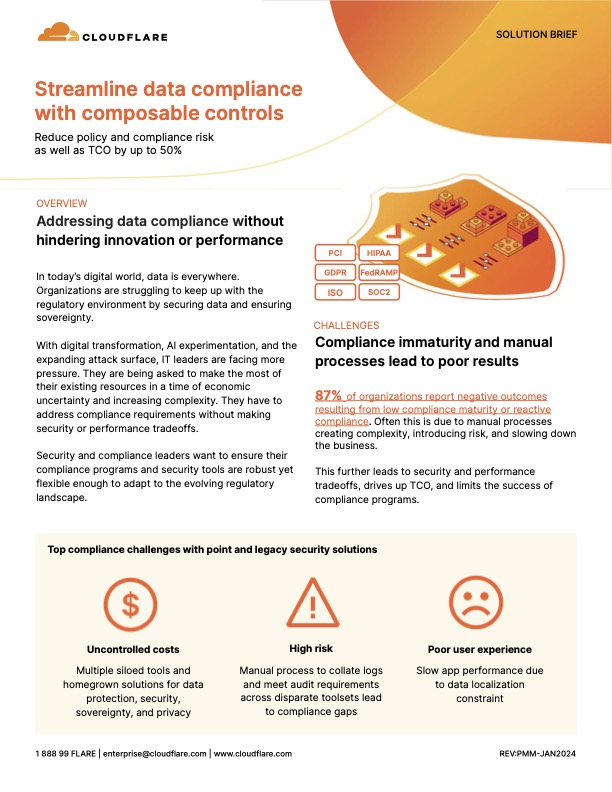 데이터 규제 준수 간소화 리소스 | Cloudflare