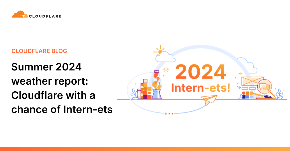 Summer 2024 weather report: Cloudflare with a chance of Intern-ets